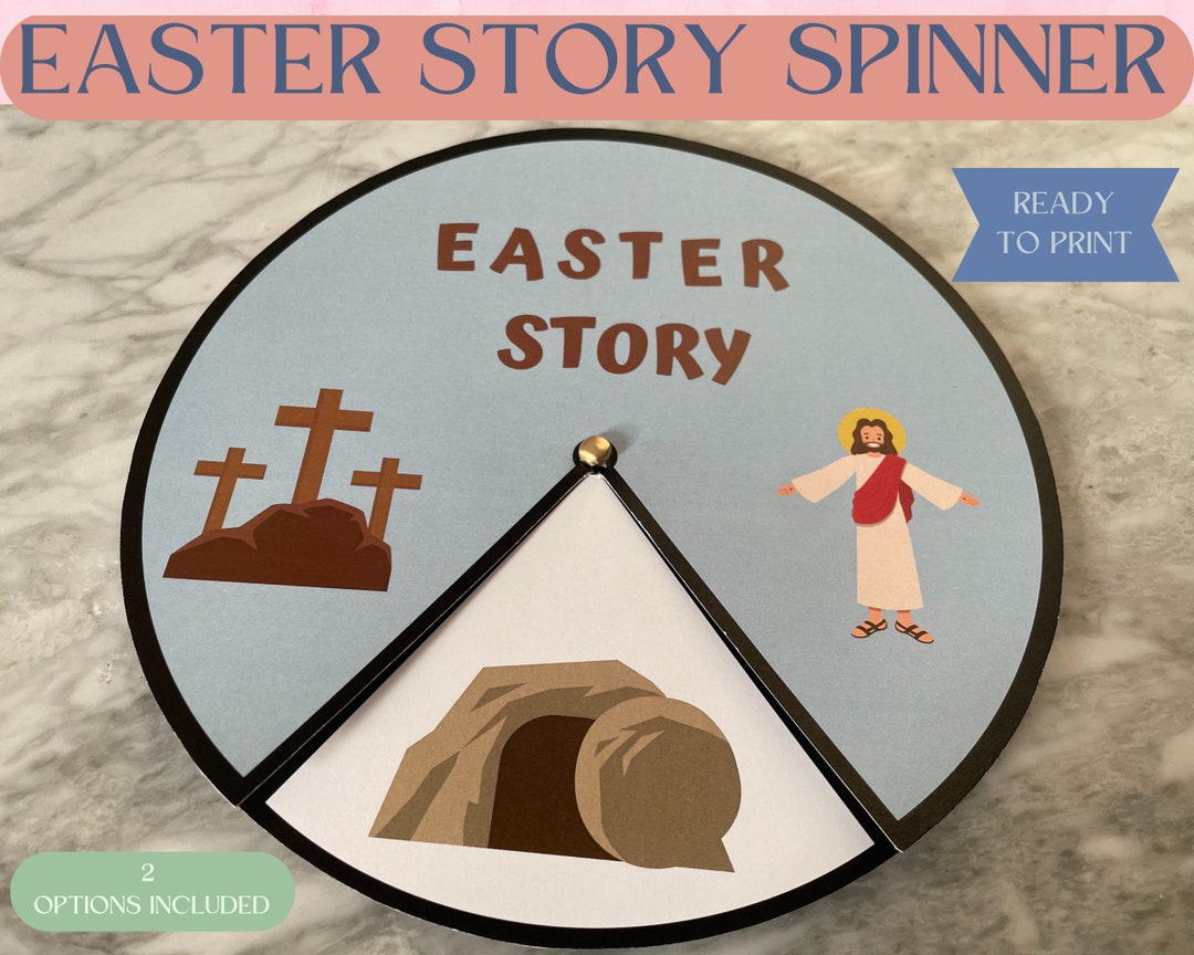 The Easter Story Spinner Wheel Easter Craft Sunday School Craft Kids ...