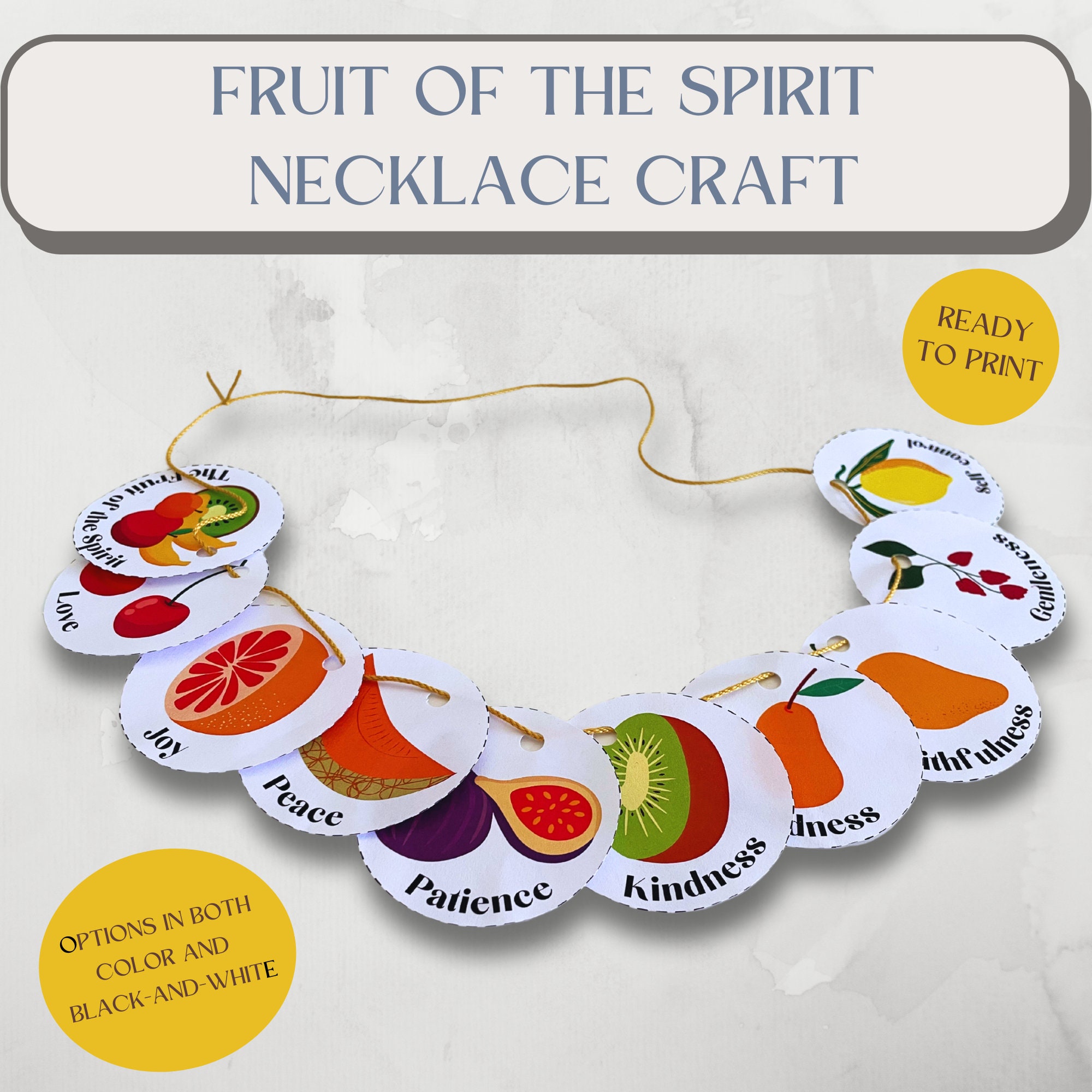 Fruit of the Spirit Necklace Craft Fruit of the Spirit - Etsy