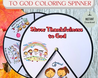 Thank God for Coloring Wheel, Thanksgiving Sunday School Craft DIY ...