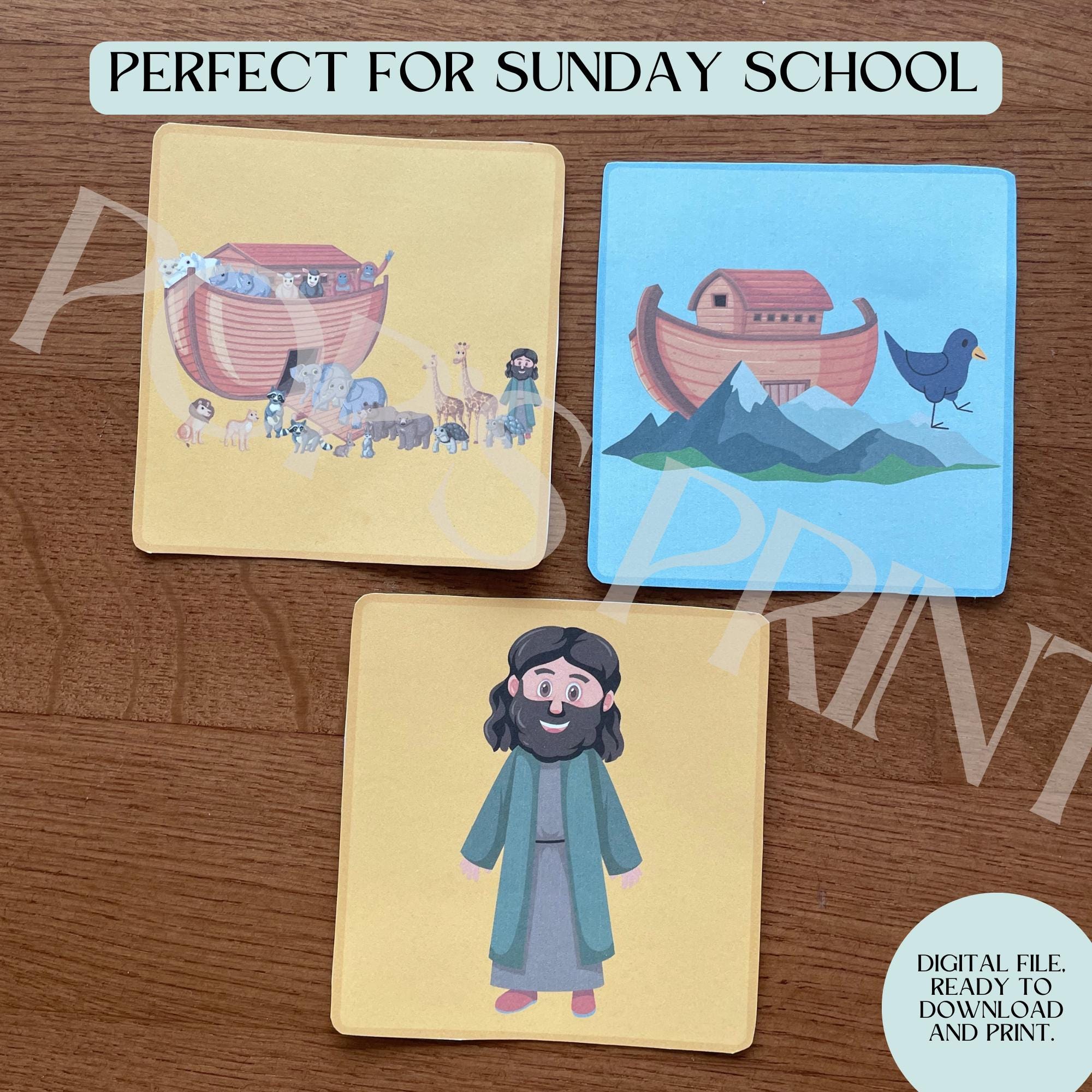 Noah's Ark Flashcards and Activity| Noah's Ark Printable| Noah's Ark ...