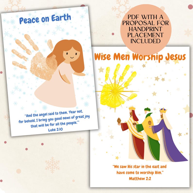 Nativity Set Handprint Craft | Christmas & Advent Sunday School ...