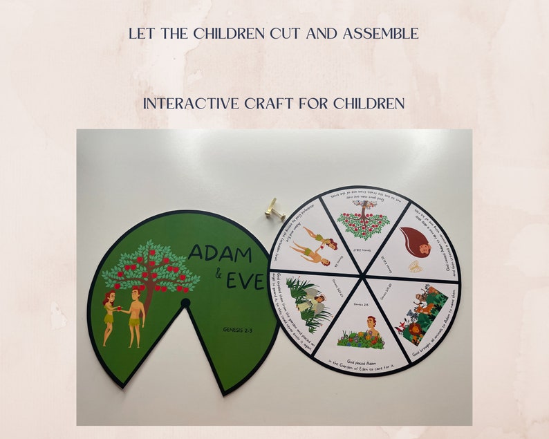 Adam and Eve Spinner Wheel Sunday School Craft Kids Ministry Craftl ...
