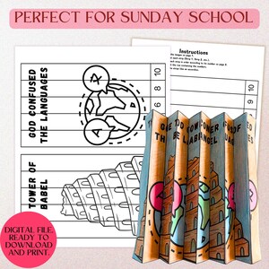Printable Tower of Babel Agamograph Activity – Sunday School Craft ...