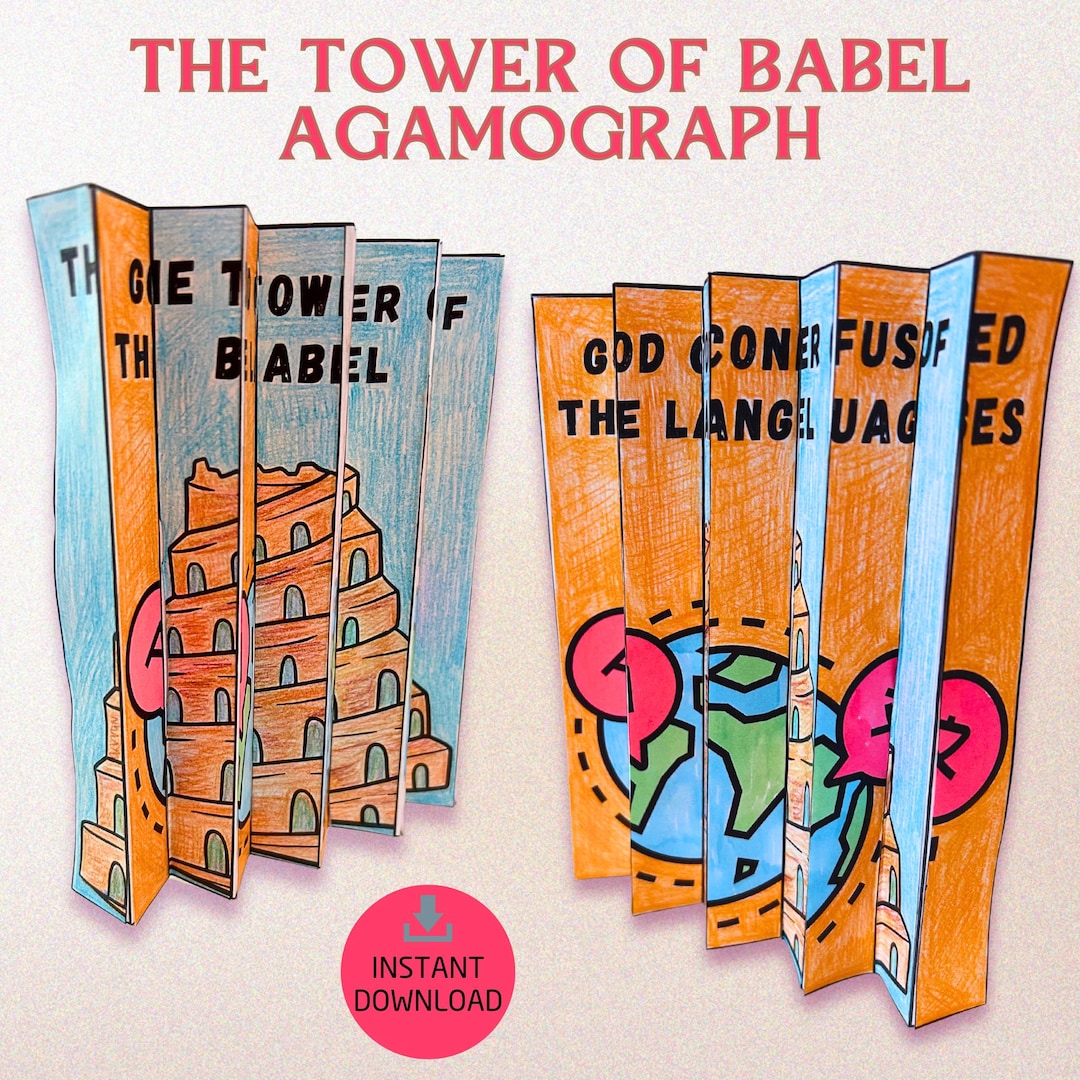 Printable Tower of Babel Agamograph Activity – Sunday School Craft ...