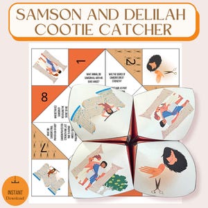 Samson Cootie Catcher| Sunday School Craft| Cootie Catcher| Printable ...