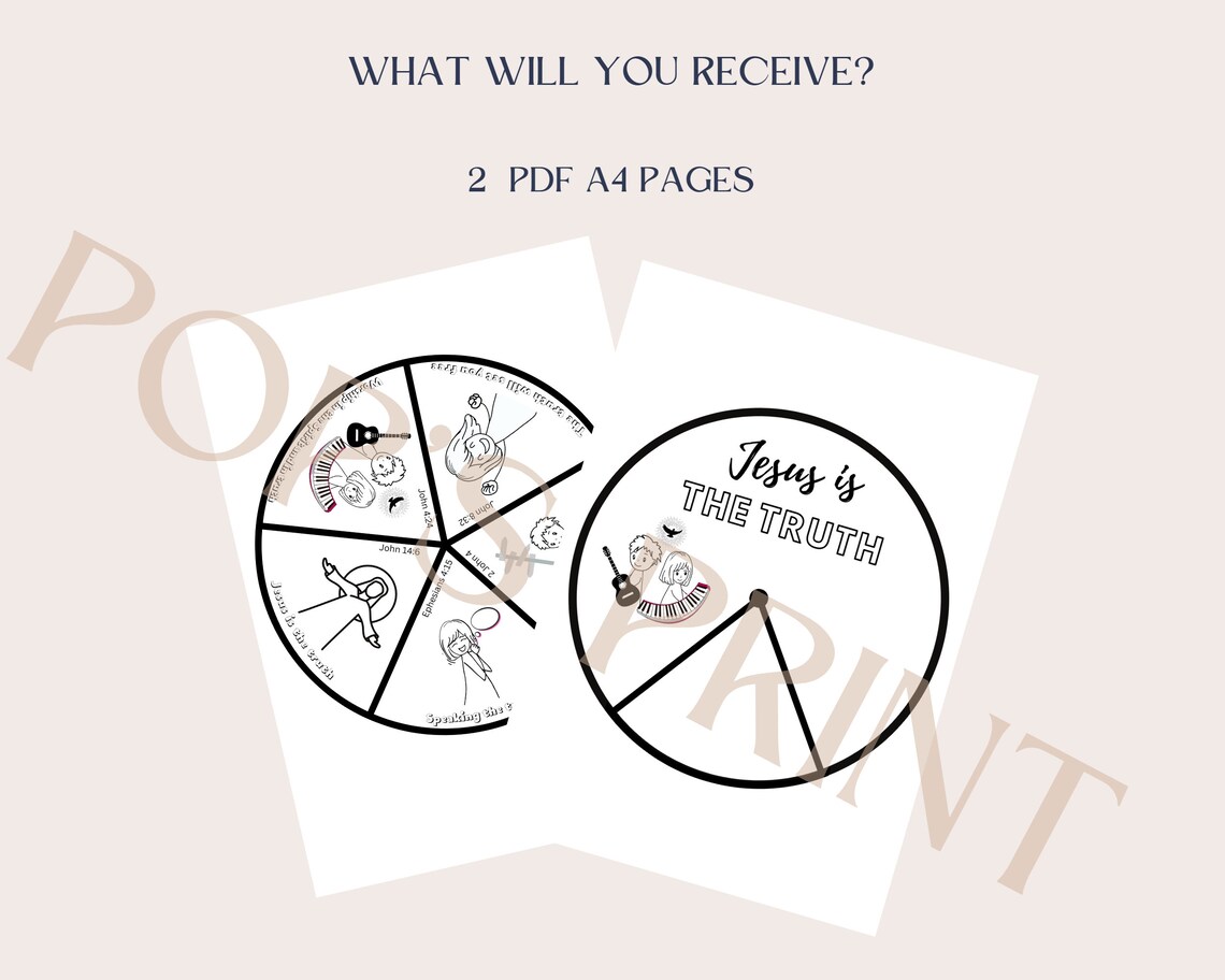 Jesus is the Truth Coloring Spinner Wheel Jesus is the Truth Craft ...