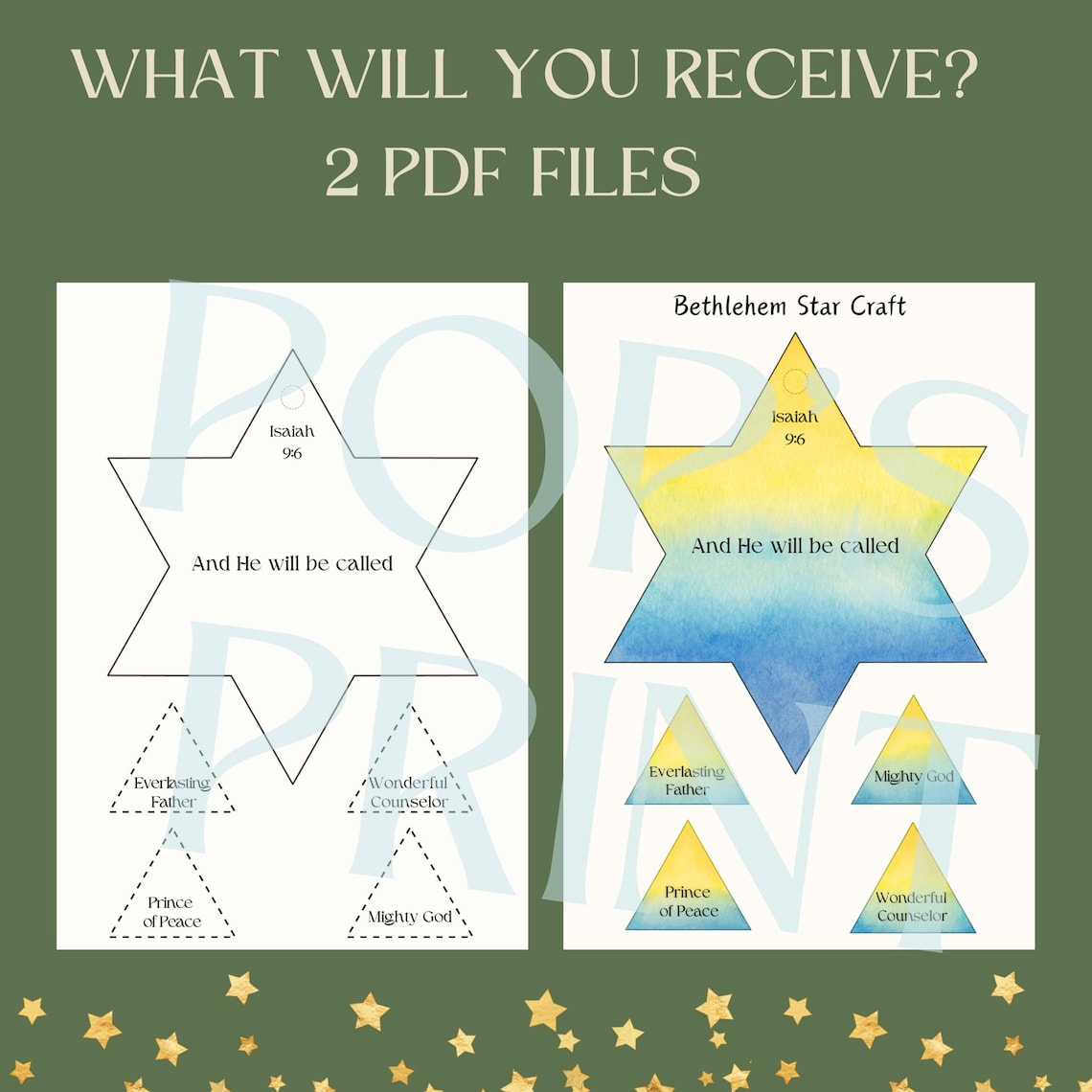 Bethlehem Star Craft, Sunday School Advent Activity, Printable Nativity ...