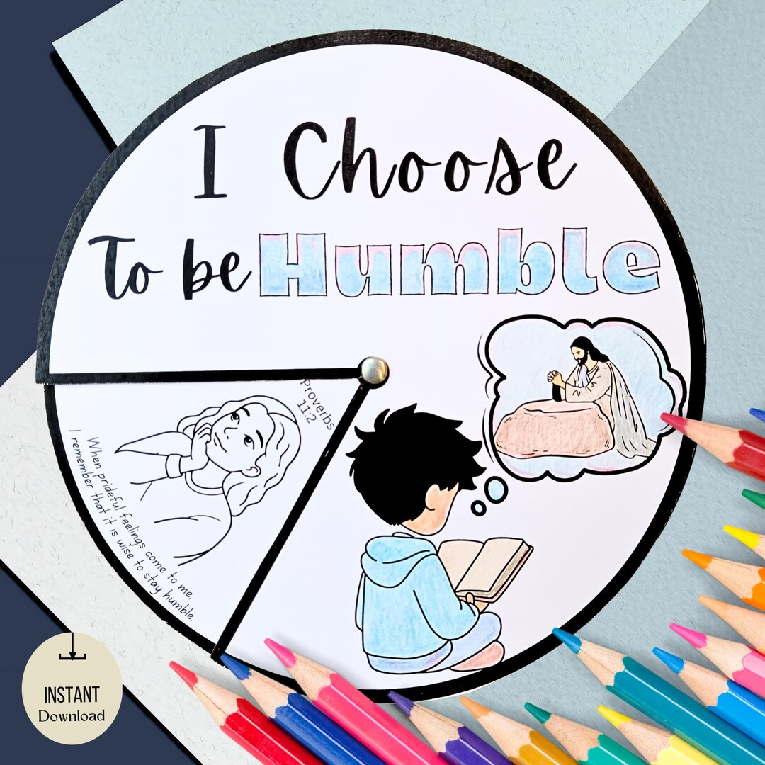 Christian Character Spinner Wheel| Teaching Humbleness | Bible-based ...
