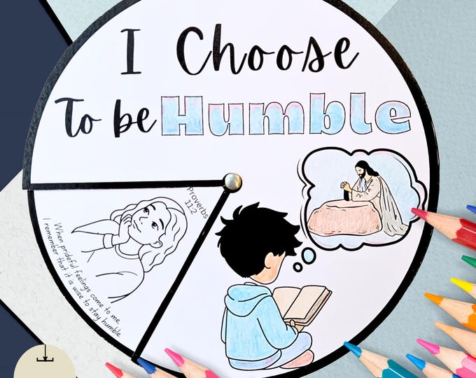 Christian Character Spinner Wheel| Teaching Humbleness | Bible-based ...