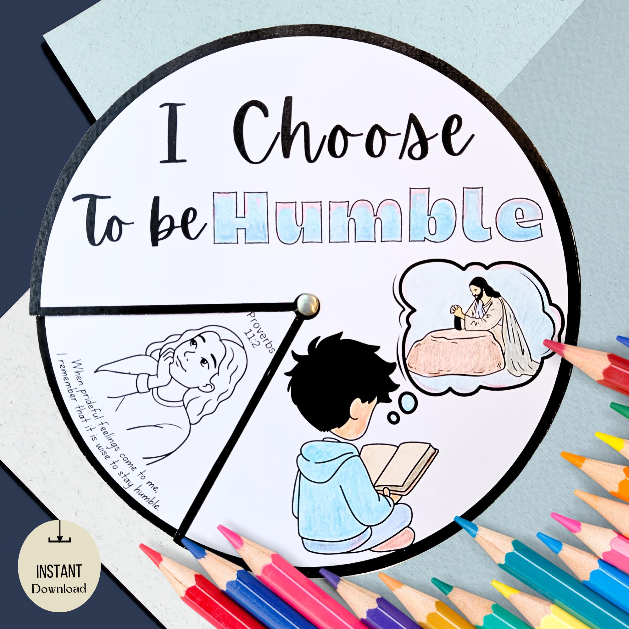 Christian Character Spinner Wheel| Teaching Humbleness | Bible-based ...