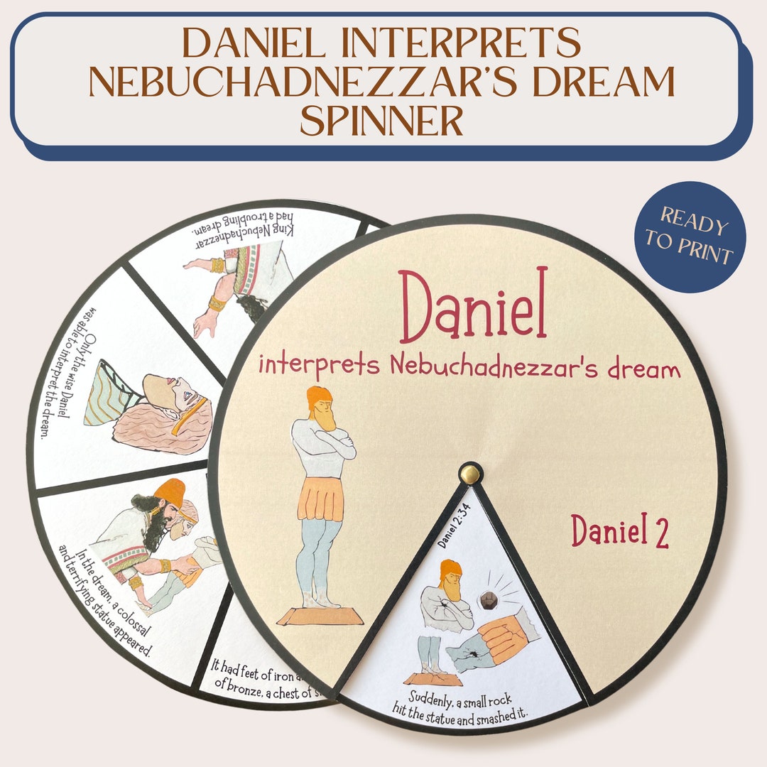Daniel Interprets Nebuchadnezzar's Dream Spinner Wheel, Bible Craft for Sunday School, Kids ...