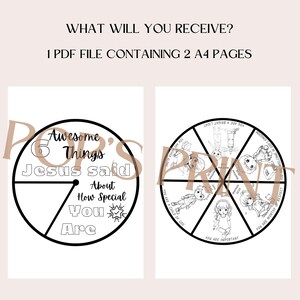 Printable Identity in Christ Coloring Wheel, Kids Bible Lesson ...