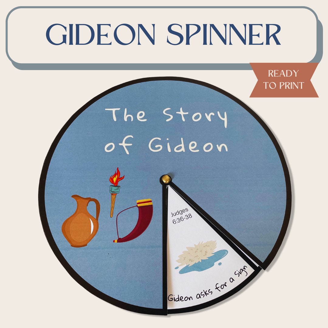 The Story of Gideon Spinner Wheel Gideon Craft Sunday School Craft Kids ...