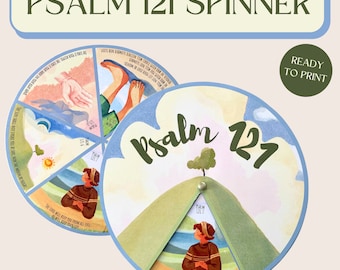 Printable Psalm 100 Coloring Spinner Wheel, Sunday School & Kids ...