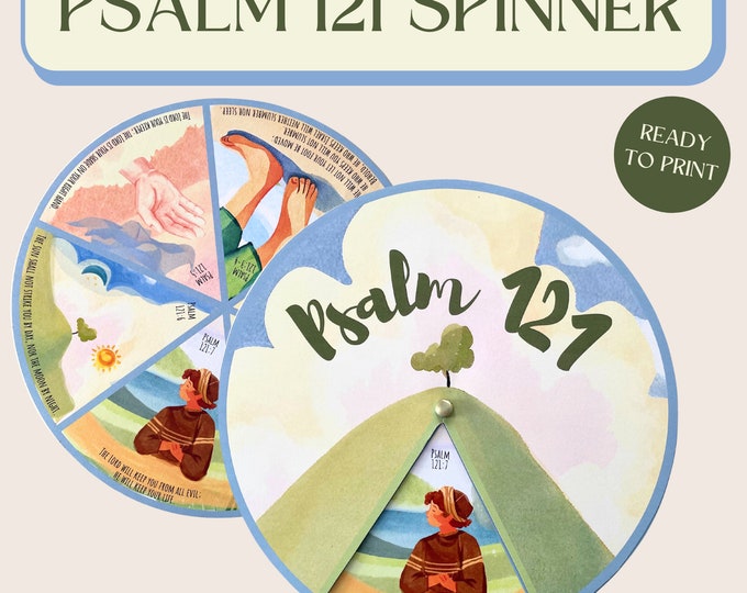 Printable Psalm 121 Spinner Wheel, Interactive Psalm 121 Craft, Sunday ...