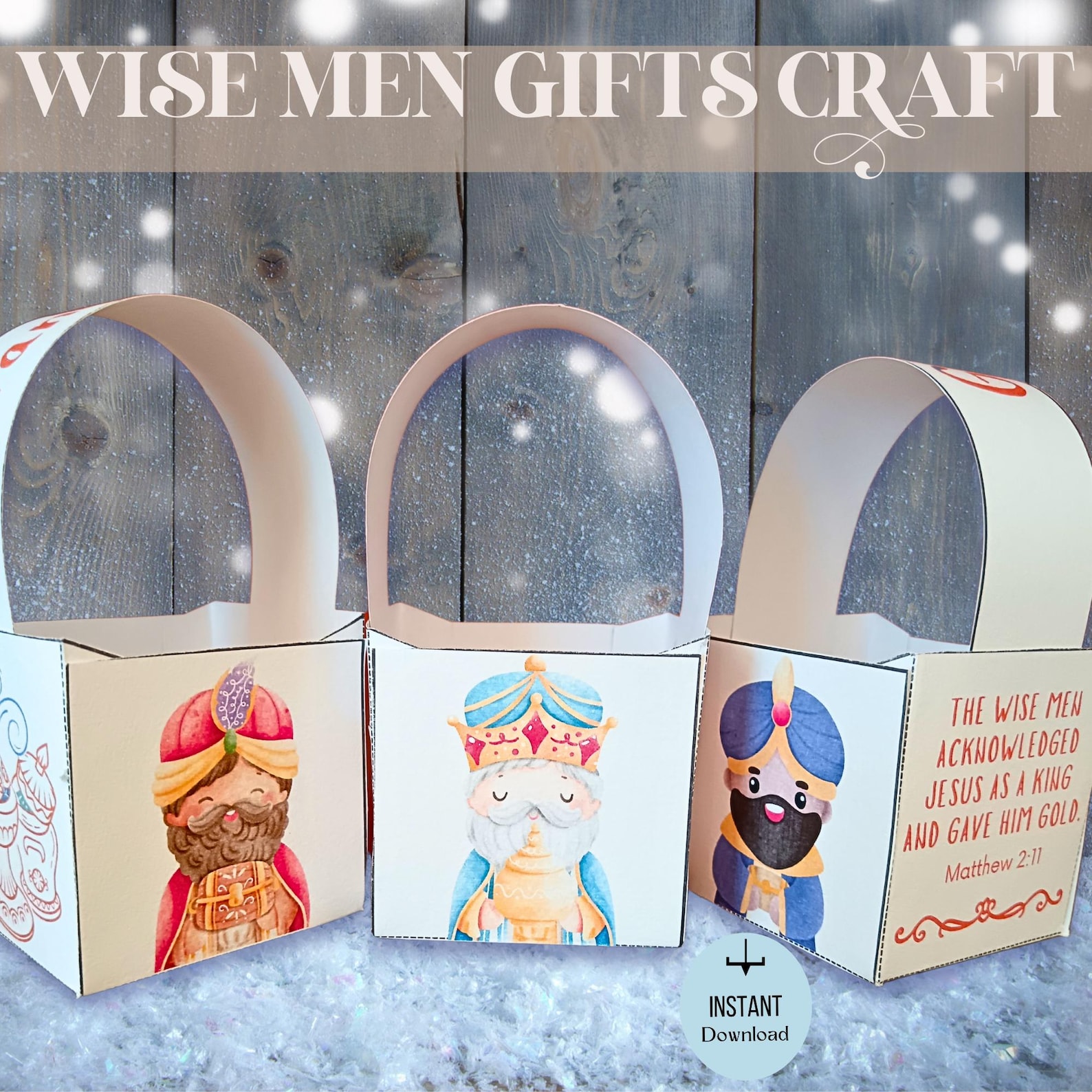 Printable Wise Men Gifts Craft, Nativity 3D Sunday School Activity ...