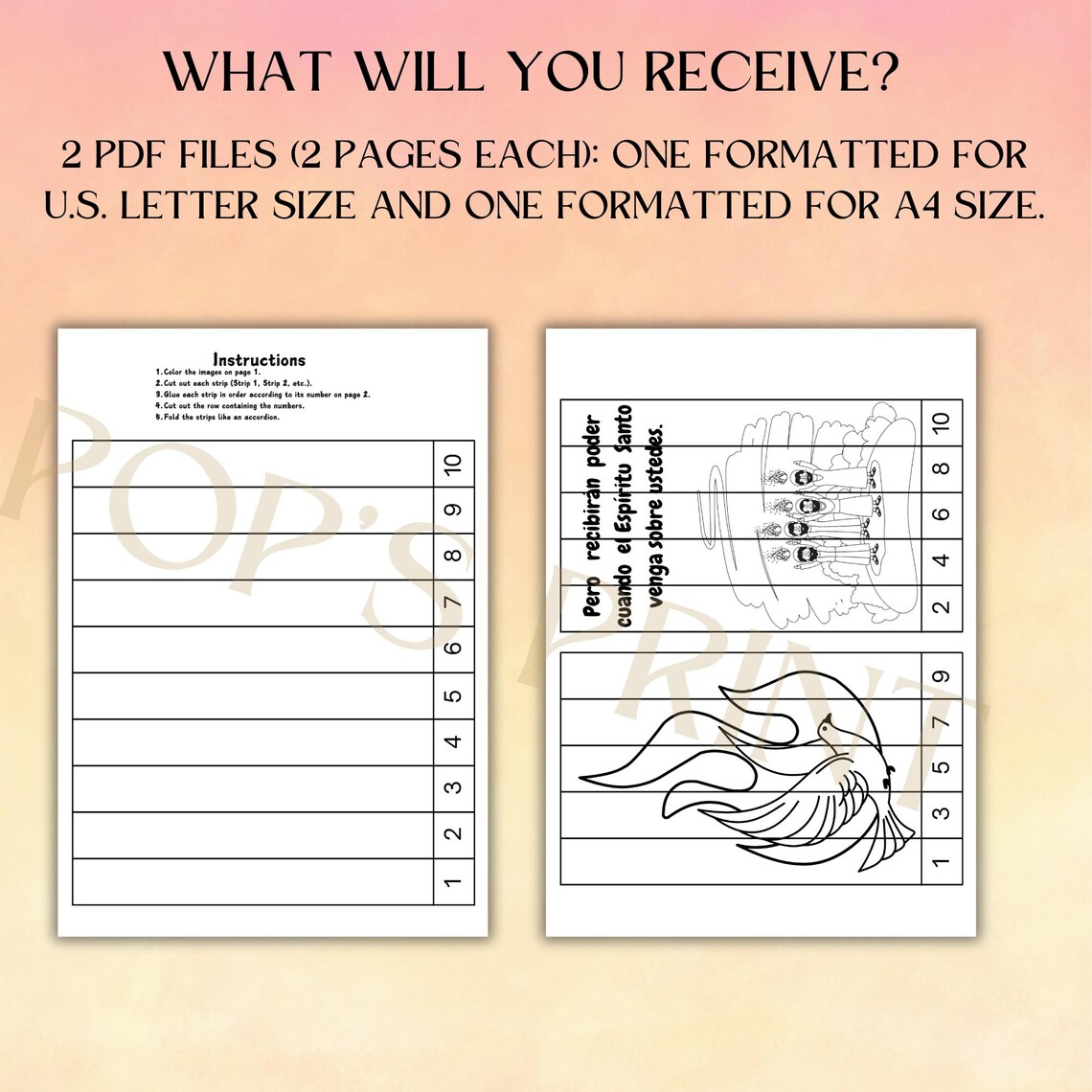 SPANISH - Pentecost Agamograph Craft| Sunday School Activity for Kids ...