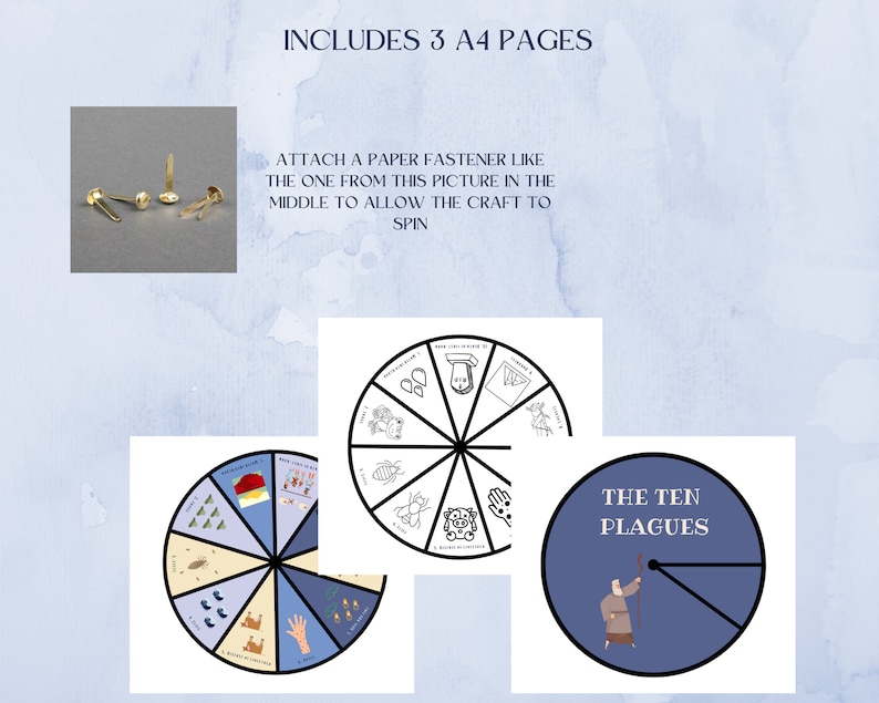The Ten Plagues Spinner Wheel| the Ten Plagues Craft| Sunday School ...