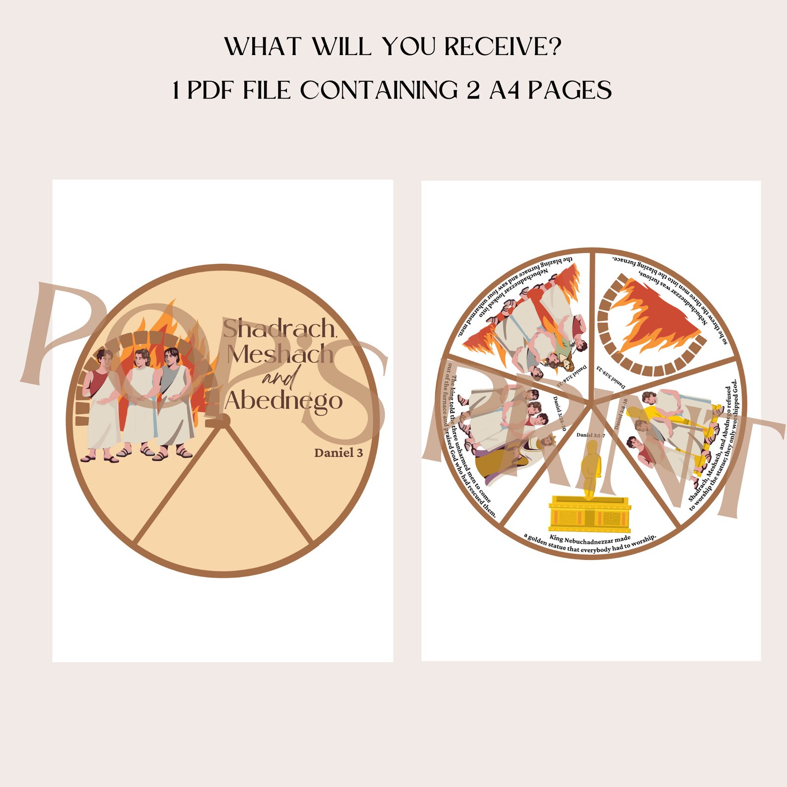 Sunday School Craft - Shadrach, Meshach & Abednego in the Fiery Furnace ...