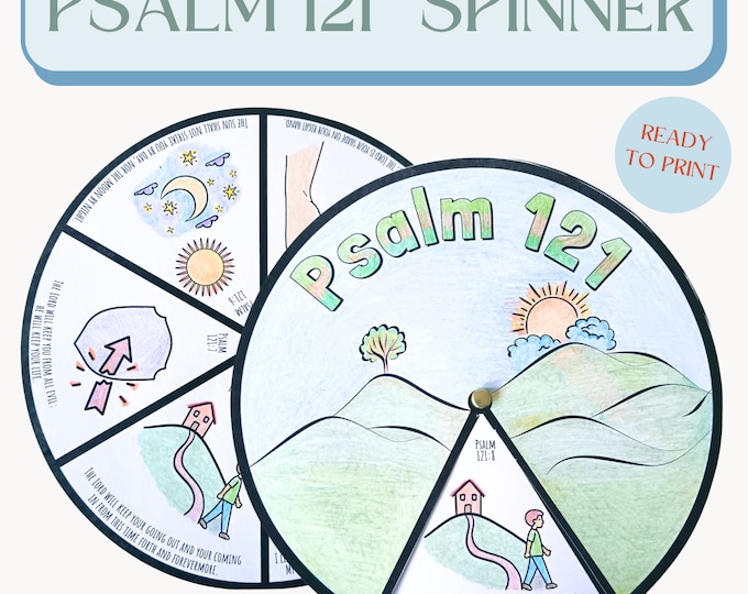 Printable Psalm 121 Coloring Spinner Wheel | Psalm 121 Sunday School ...