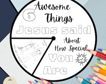 Printable Identity in Christ Coloring Cube, Printable Bible Activity ...