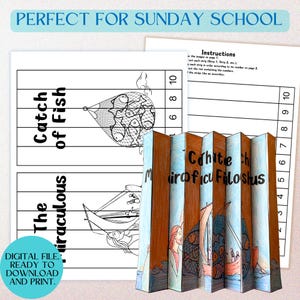 Printable “the Miraculous Catch of Fish” Agamograph – Sunday School ...