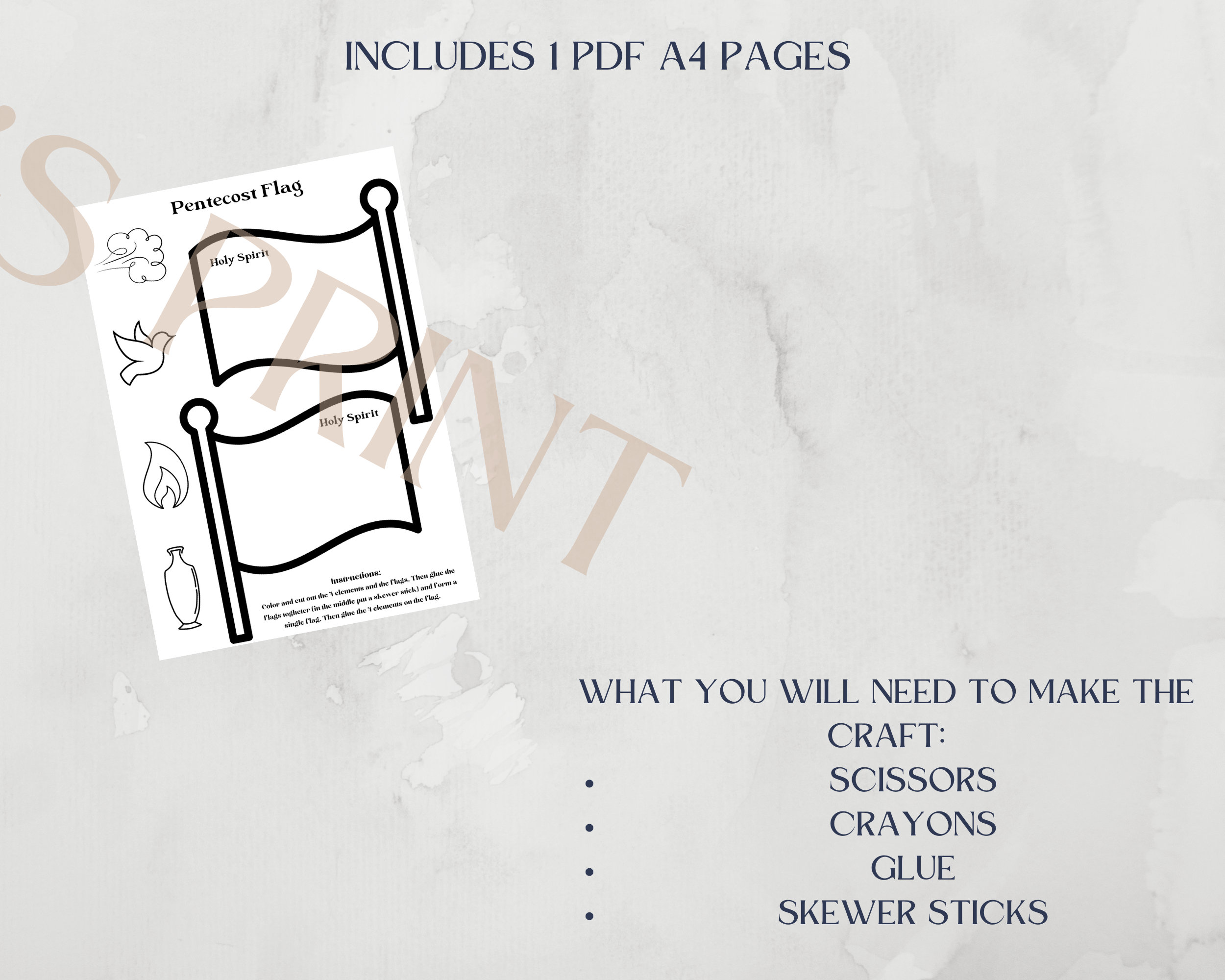 Pentecost Flag Craft| Whit Sunday Activity| Holy Spirit Sunday School ...