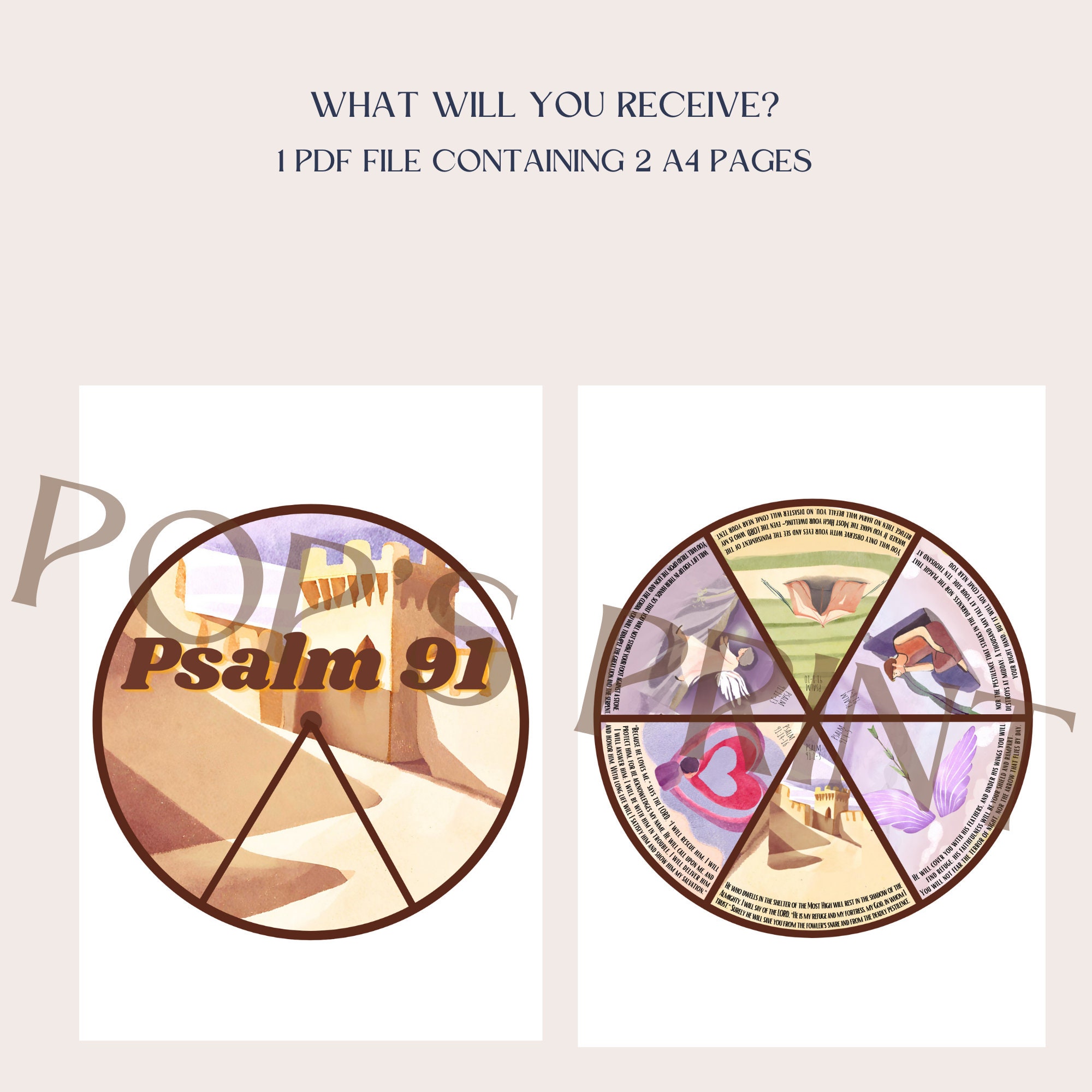 Psalm 91 Spinner Wheel | Psalm 91 Craft | Sunday School Craft | Kids ...