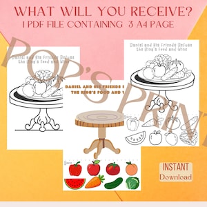 Printable Daniel Refuses the King's Food Craft | Cut, Color, and Paste ...