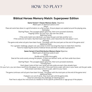 Printable Bible Heroes and Their Traits Sunday School Craft, Bible ...