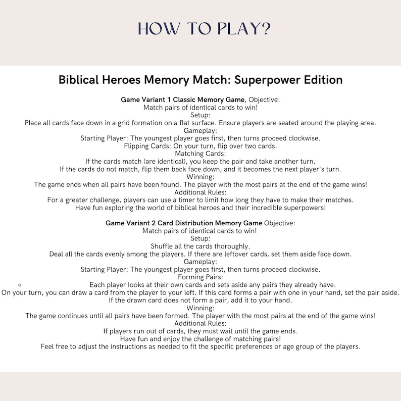 Printable Bible Heroes and Their Traits Sunday School Craft, Bible ...