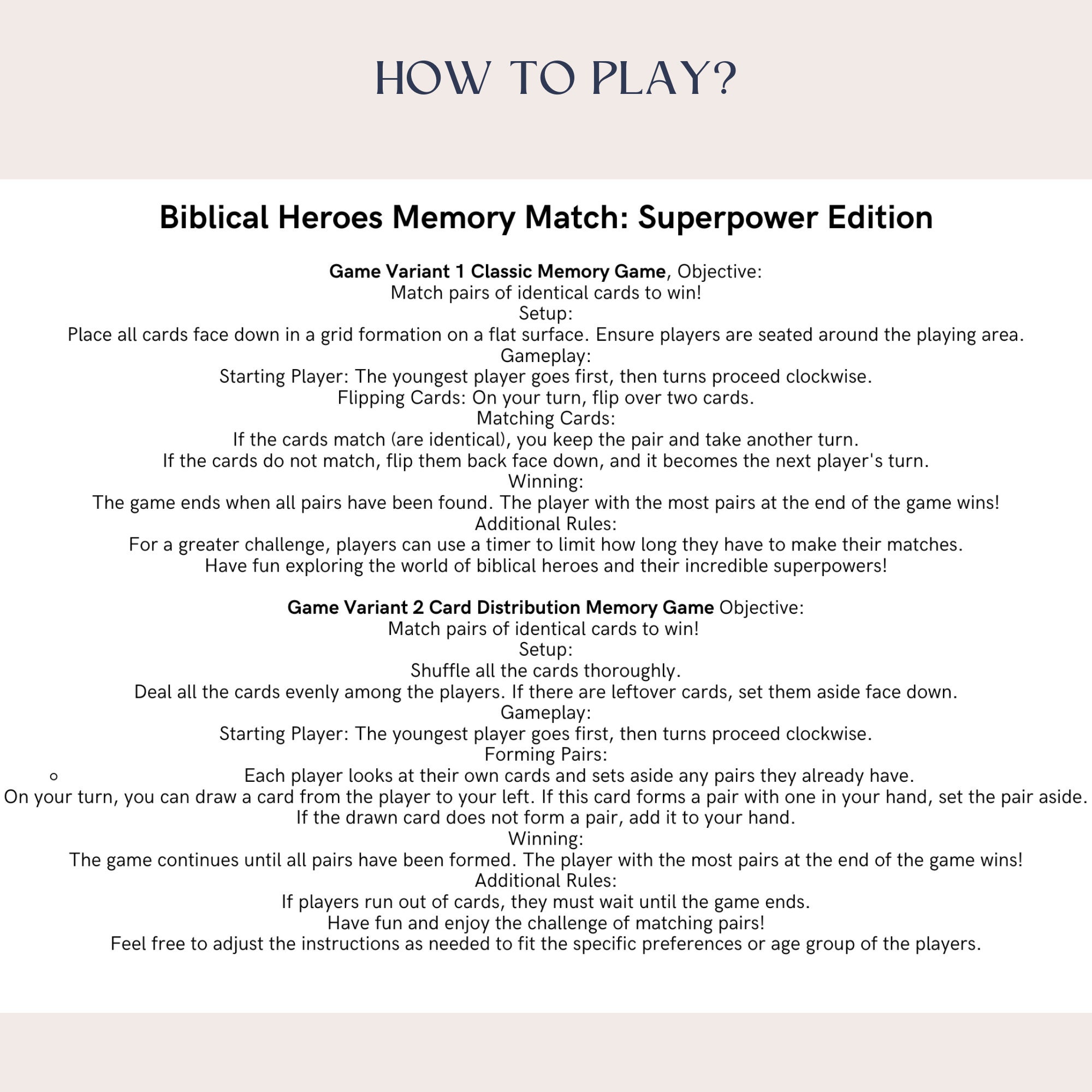 Printable Bible Heroes and Their Traits Sunday School Craft, Bible ...