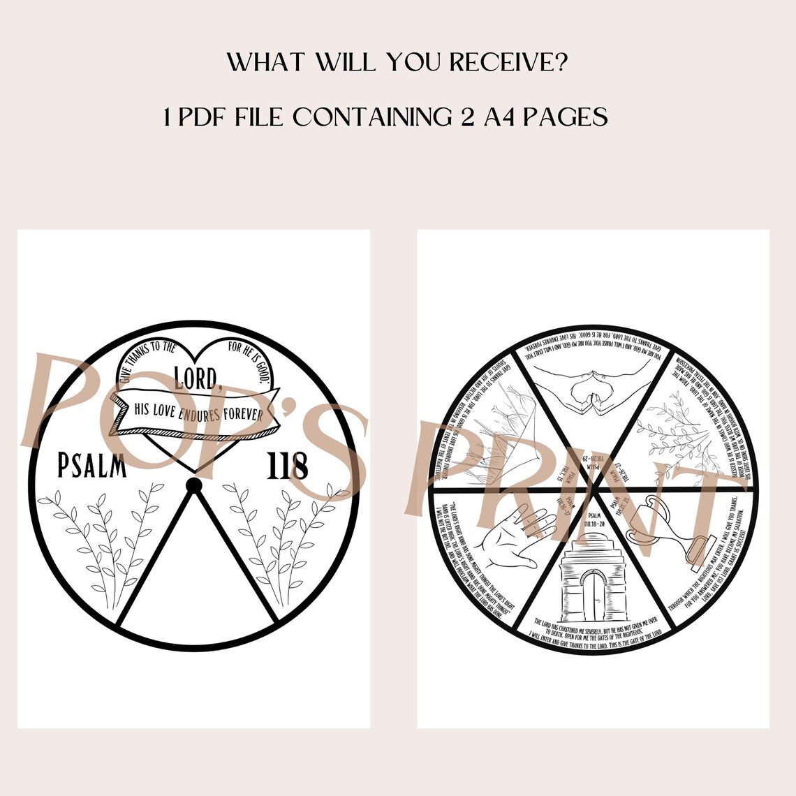 Printable Psalm 118 Coloring Spinner Wheel Sunday School Craft Kids ...