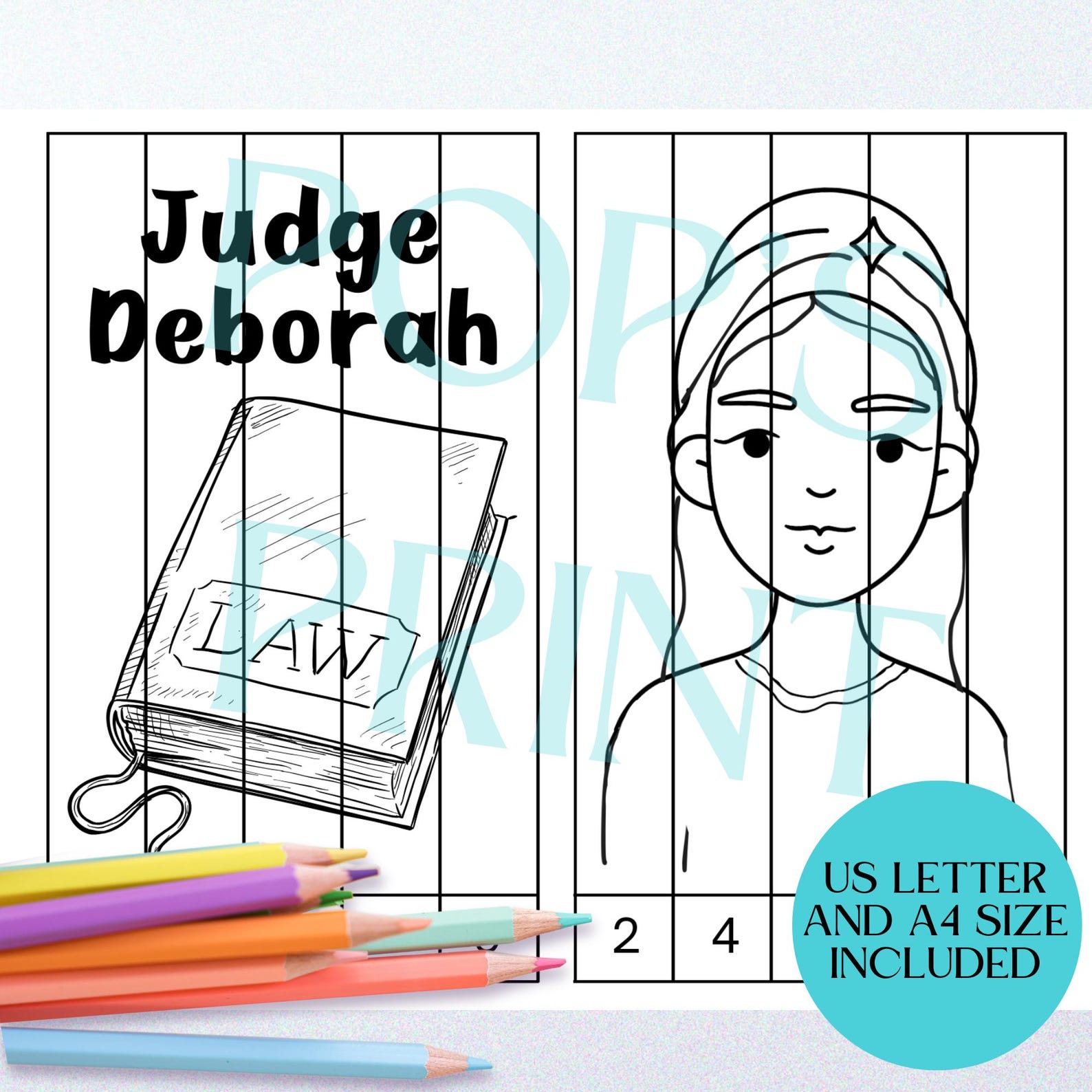 Printable Judge Deborah Agamograph – Sunday School Craft & Bible ...