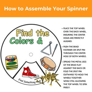 Colors & Shapes Spinner for Kids | Printable Color Activity | Preschool ...