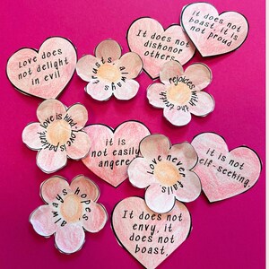 Christian Kids Valentine’s Day Craft, 1 Corinthians 13 Love-themed Cut ...