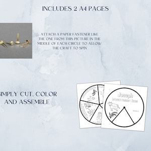 Joseph Interprets Pharaoh's Dream Coloring Spinner Wheel| Sunday School ...