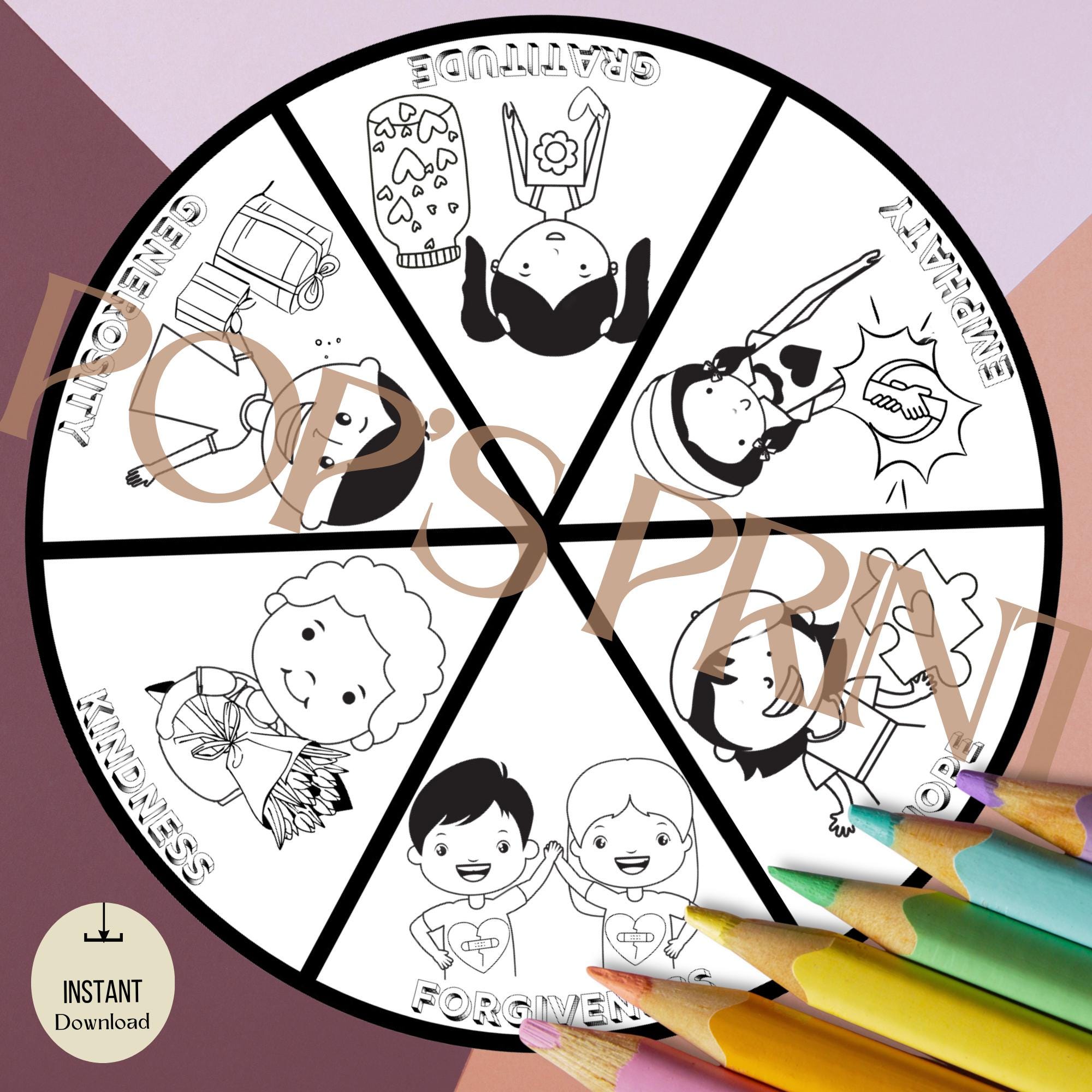 God is Love Coloring Wheel: Printable Bible Activity for Kids, Daily ...