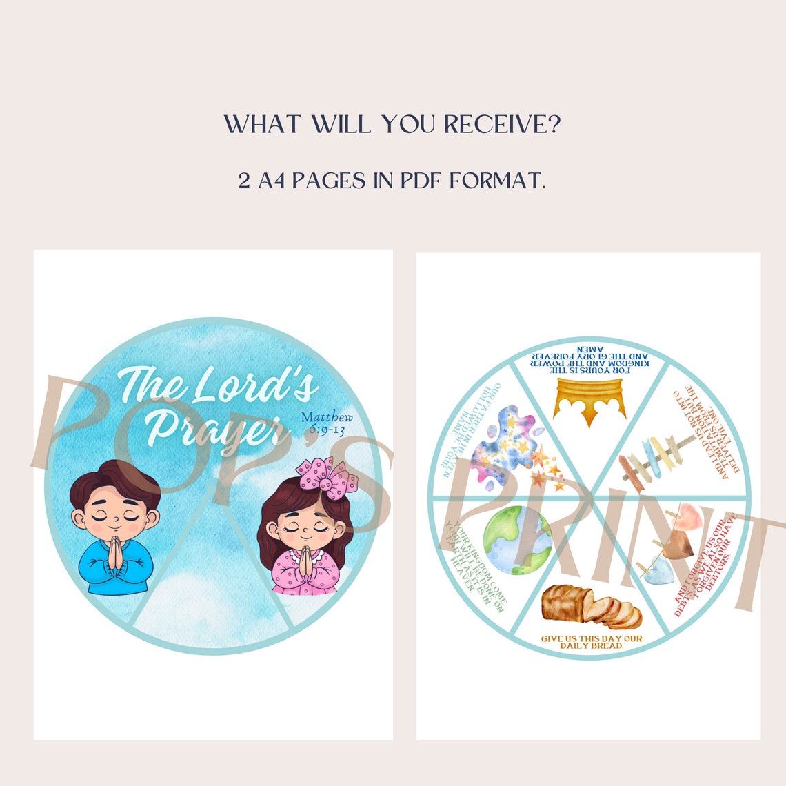 The Lord's Prayer Spinner Wheel| the Lord's Prayer Craft| Sunday School ...