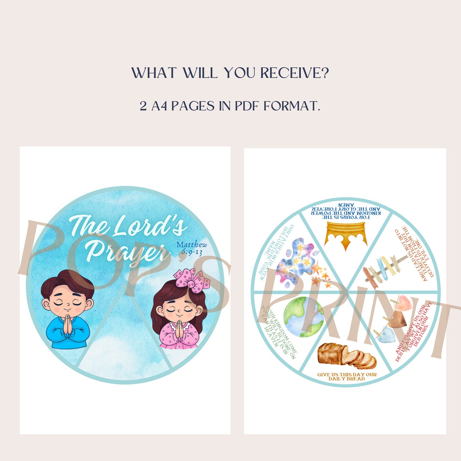 The Lord's Prayer Spinner Wheel| the Lord's Prayer Craft| Sunday School ...