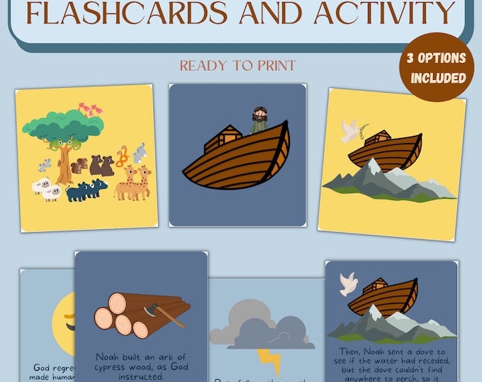 Noah's Ark Printable, Bible Activity for Kids, Genesis Old Testament ...