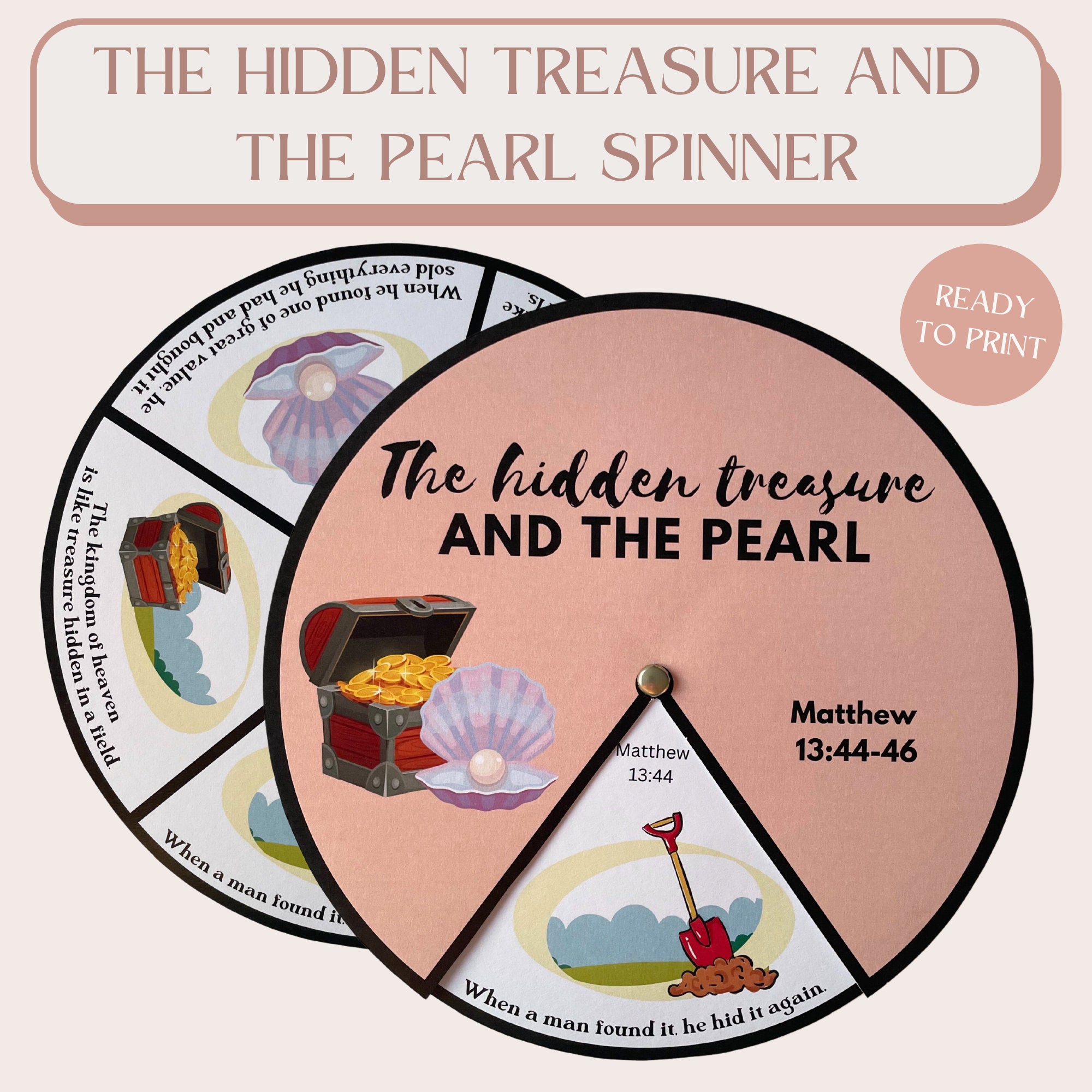 The Parable of the Hidden Treasure and the Pearl Spinner - Etsy UK