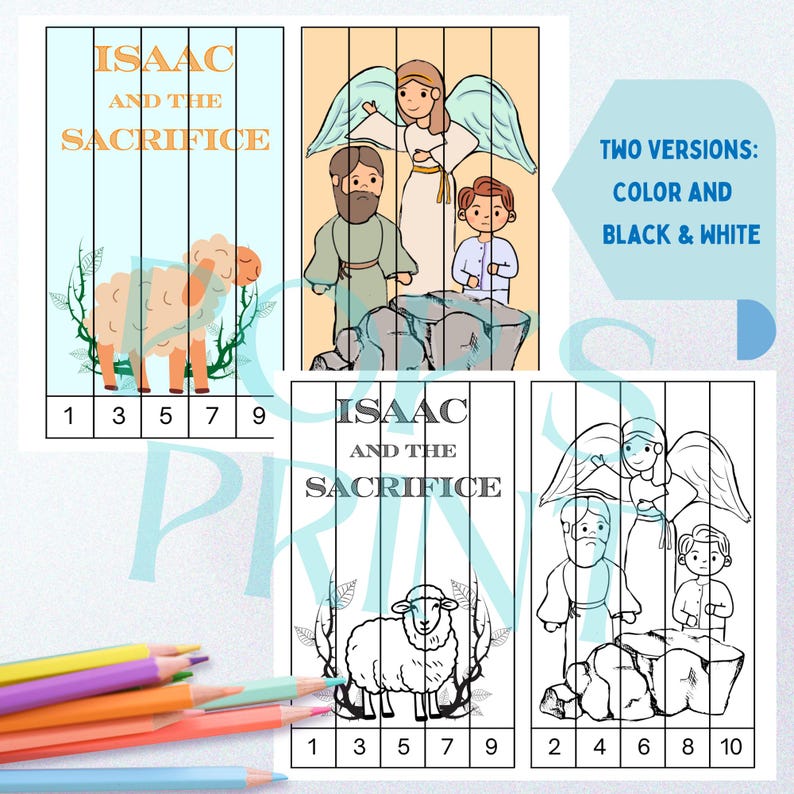 Printable Isaac and the Sacrifice Agamograph – Sunday School Craft ...