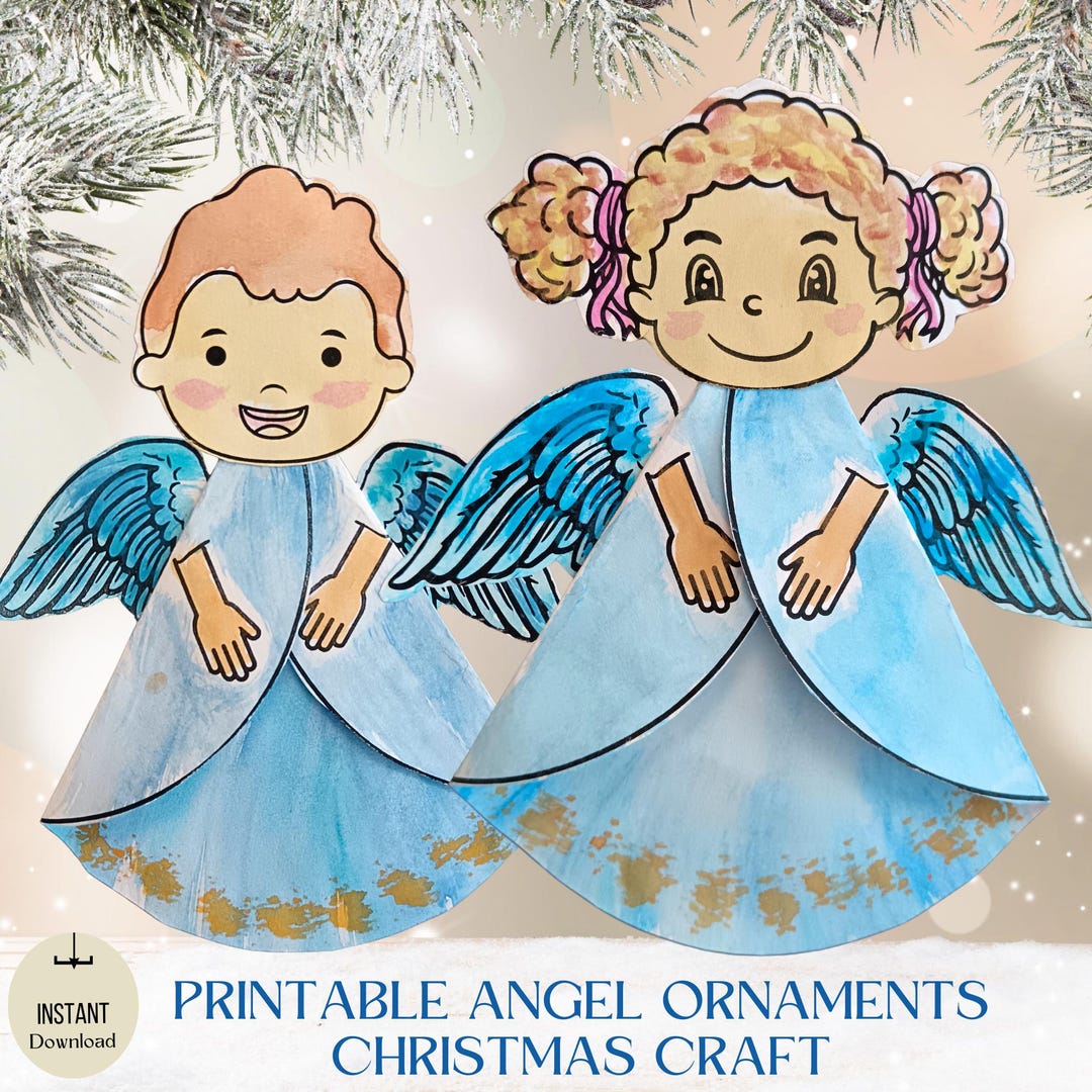 Printable Angel Ornaments Christmas Craft | Nativity 3D Activity ...
