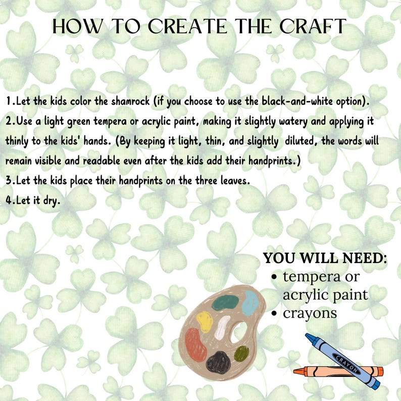 St. Patrick's Day Shamrock Handprint Craft| St. Patrick Children Art ...