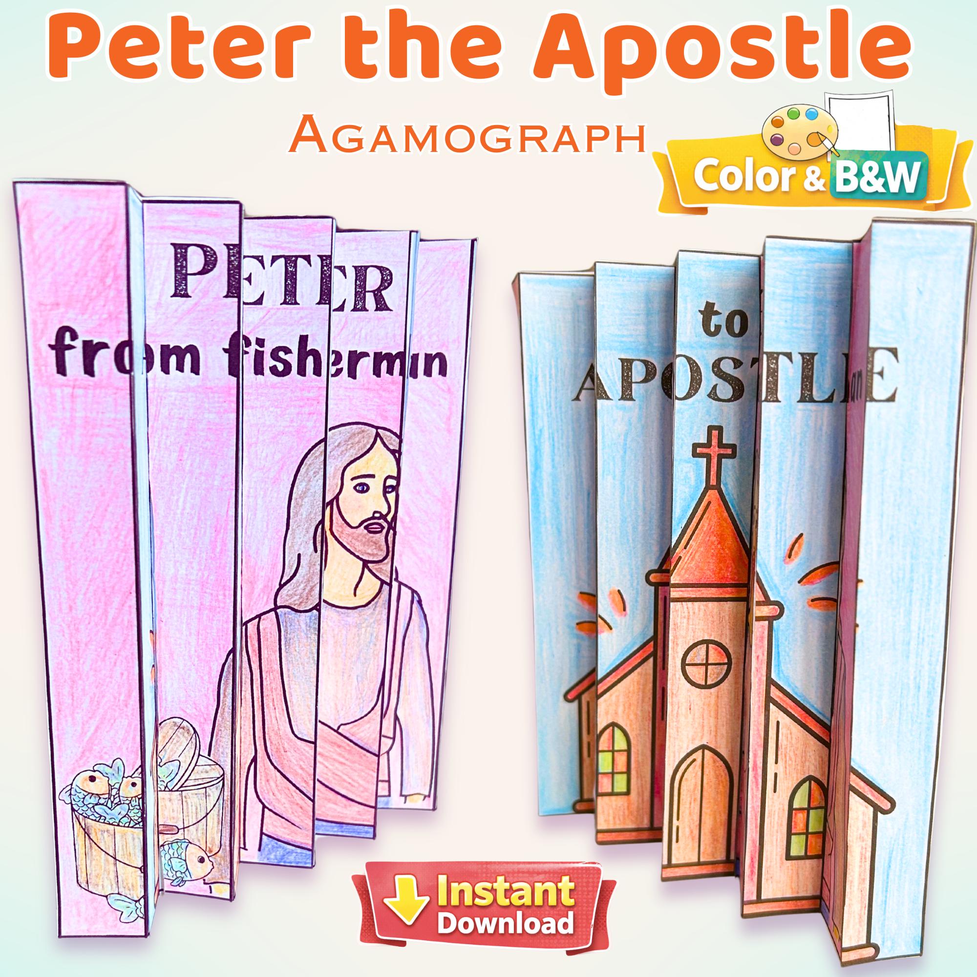 Peter the Apostle Agamograph Craft , Sunday School Bible Activity ...