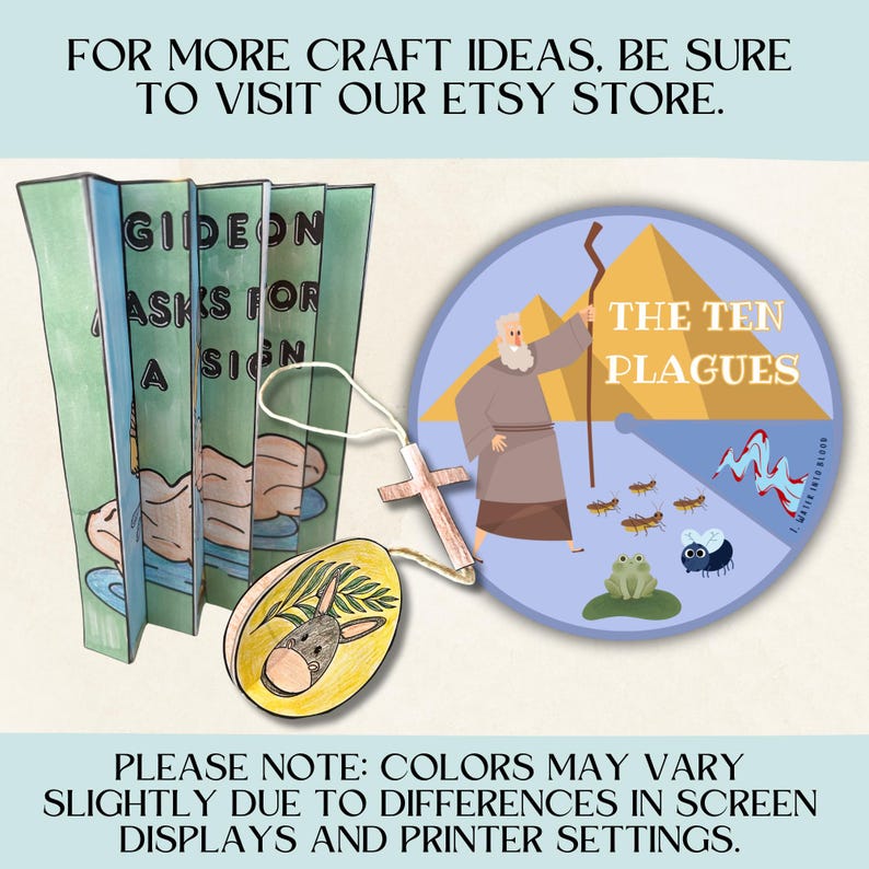 The Ten Plagues Cut and Paste Activity| Kids Ministry Printables| the ...