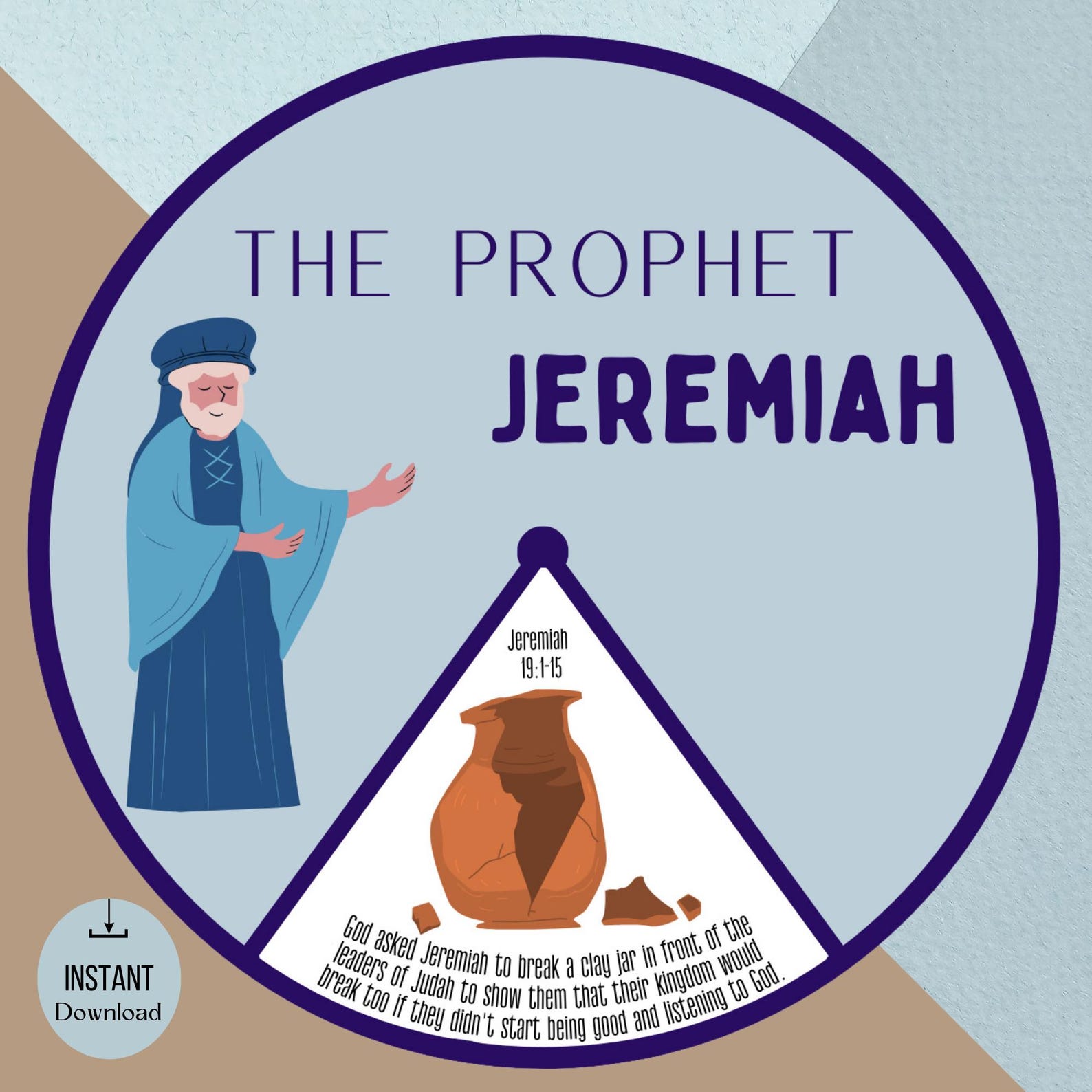 Sunday School Craft - the Story of the Prophet Jeremiah Spinner Wheel ...