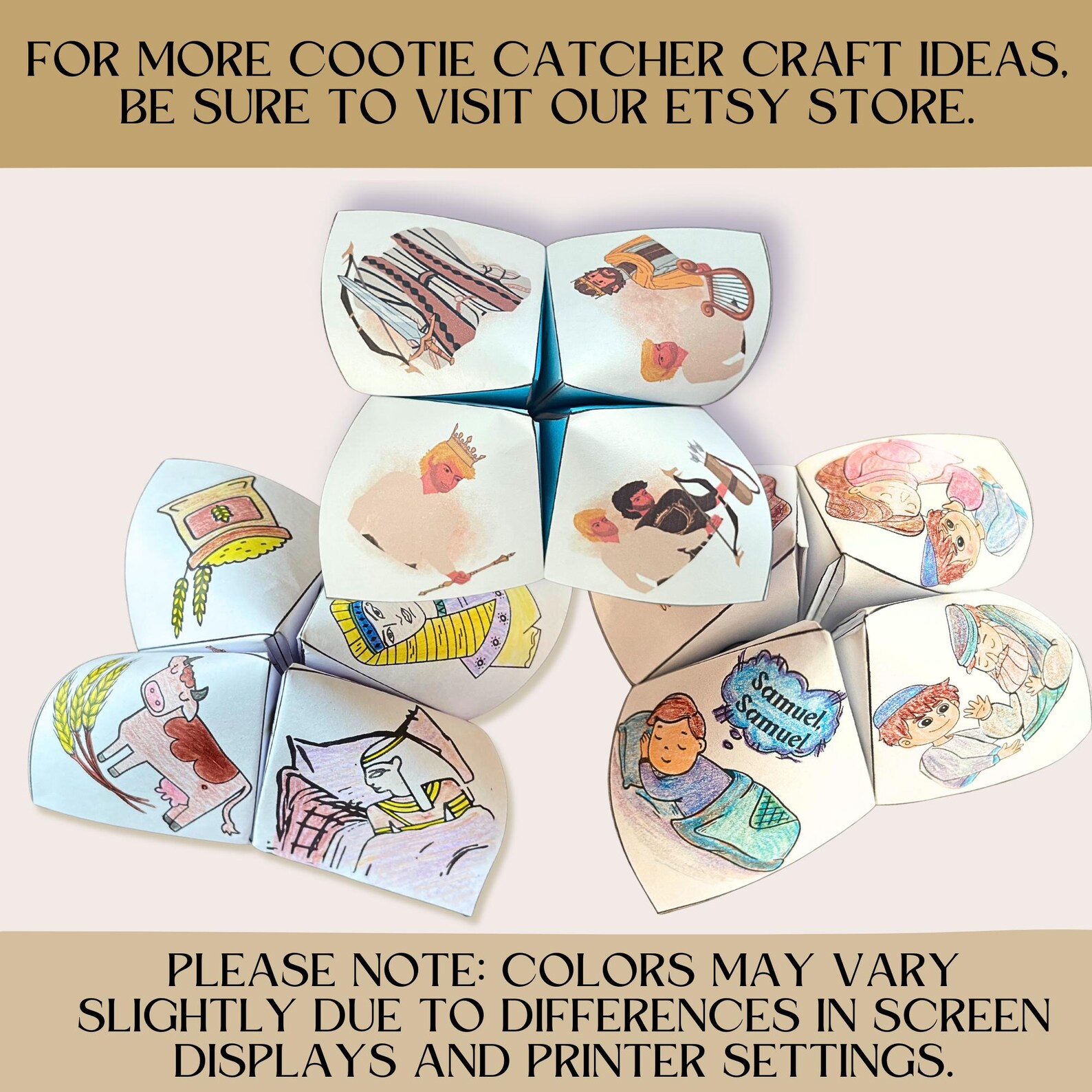 Easter Story for Kids| Cootie Catcher| Printable Sunday School Bible ...