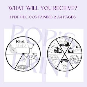 Printable Lent Sunday School Craft, Coloring What is Lent Spinner Wheel ...